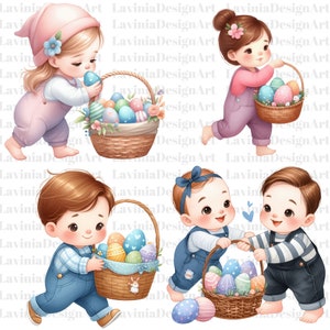Easter Baby Clipart | Easter Clipart | Baby Clipart | Easter PNG | Baby ...