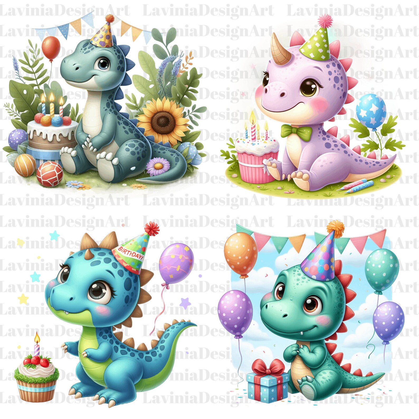 Happy Birthday Dinosaur Clipart Birthday Dinosaur Baby Dino Theme ...