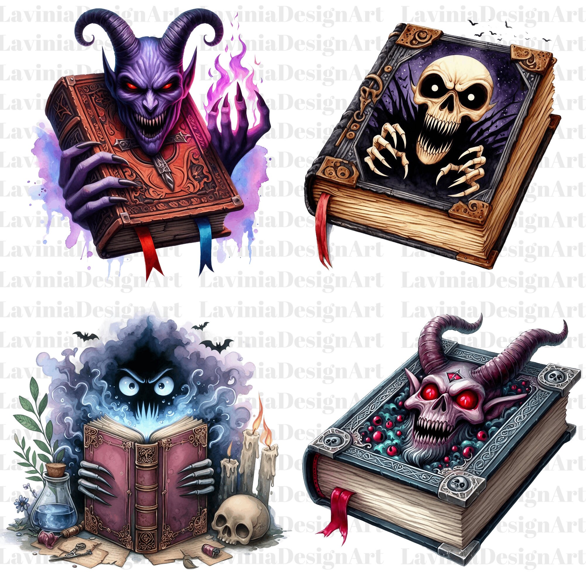 Scary Evil Book Clipart Halloween Clipart Evil Book Clipart Demon ...
