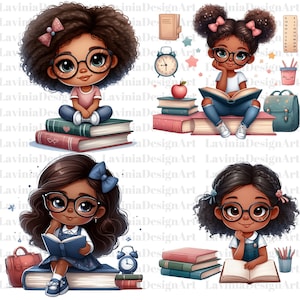Student Cute Girl Clipart | Student Clipart | Cute Girl Watercolor ...