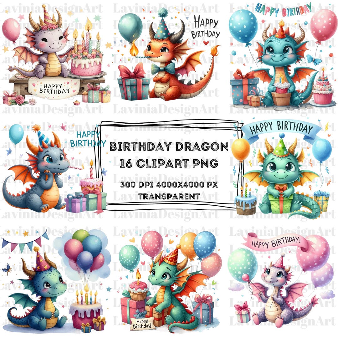 Happy Birthday Dragon Clipart | Happy Birthday Clipart | Dragon Clipart ...