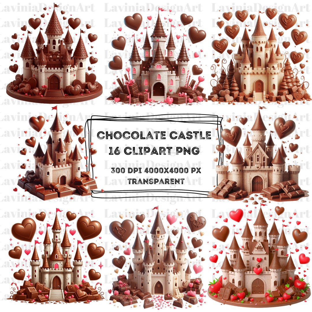 Chocolate Castle Clipart | Chocolate Clipart | Castle Png | Chocolate ...