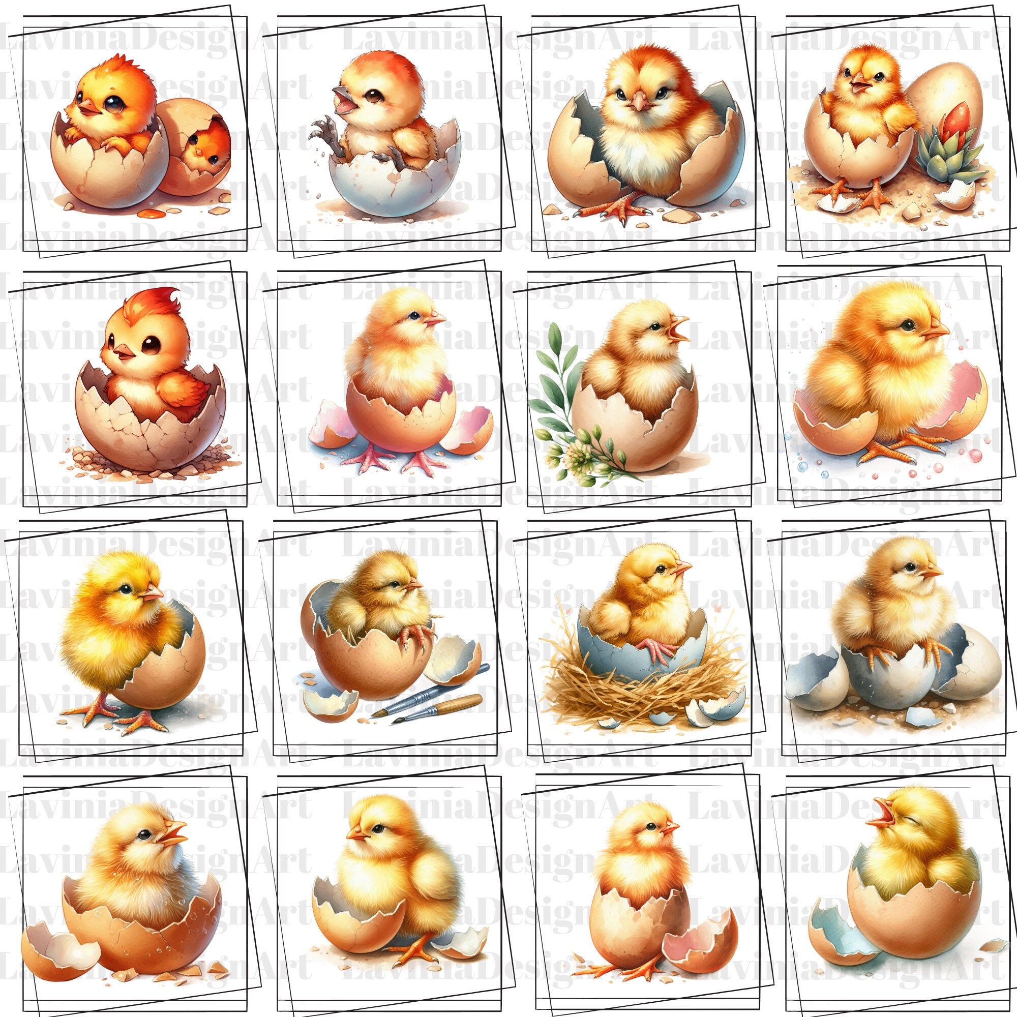 Chick Watercolor Clipart Chick PNG Chicken Clipart Chicken Watercolor ...