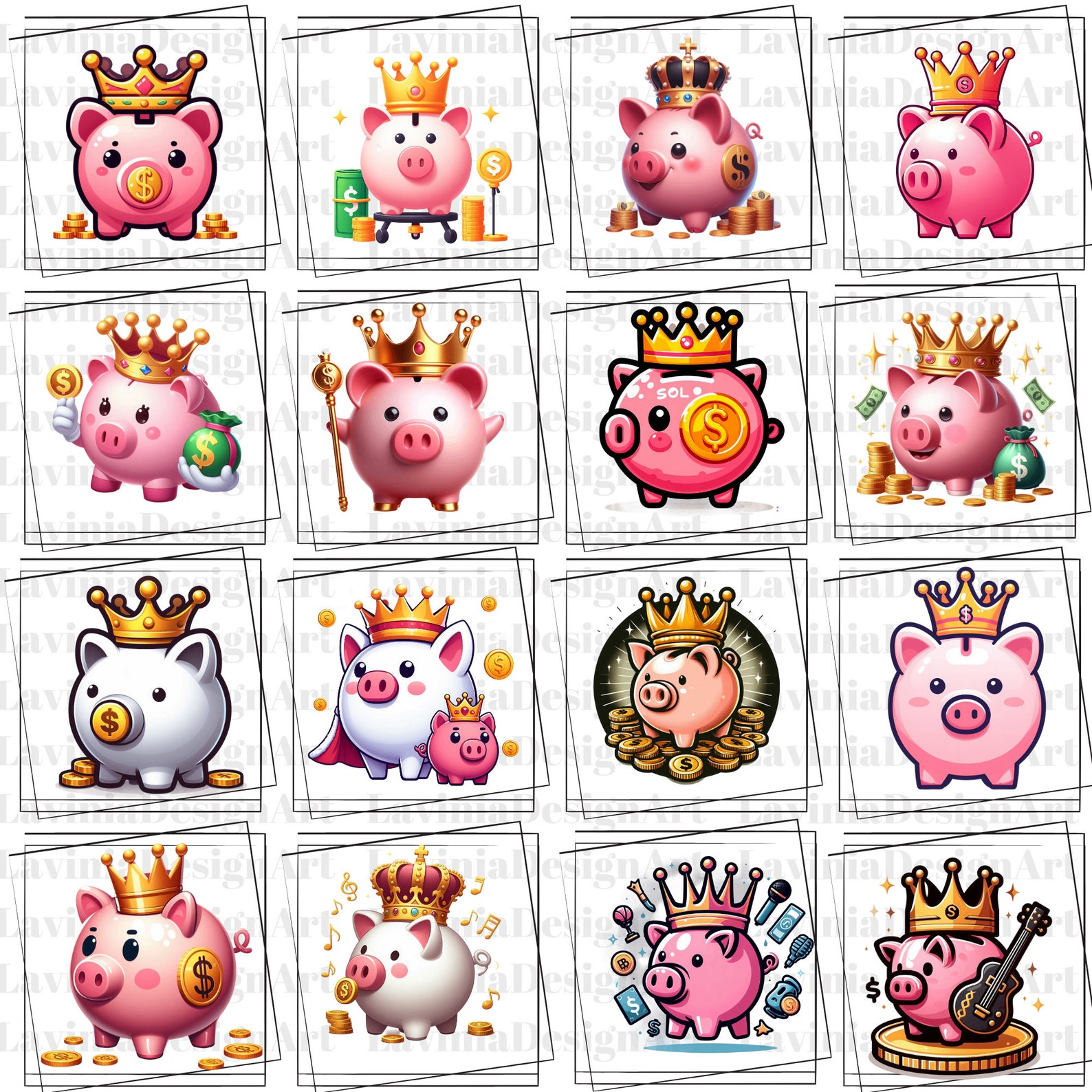 Piggy Bank Watercolor Clipart | Piggy PNG | Money Clipart | Money Png ...