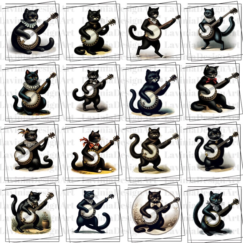 Banjo Playing Cat Clipart Clipart for Kids Banjo PNG Guitar PNG Banjo ...