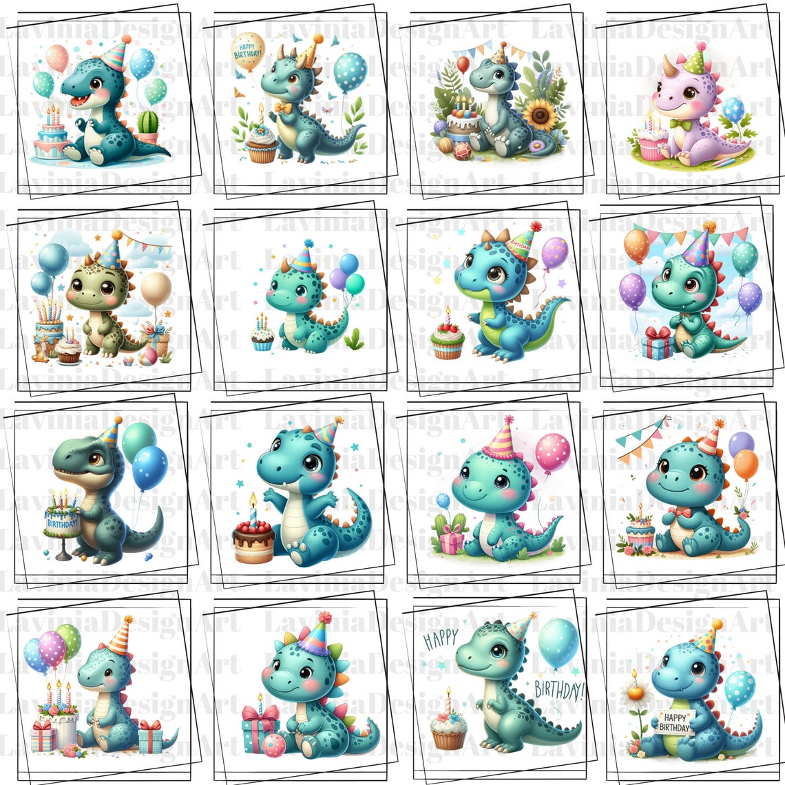 Happy Birthday Dinosaur Clipart | Birthday Dinosaur | Baby Dino Theme ...