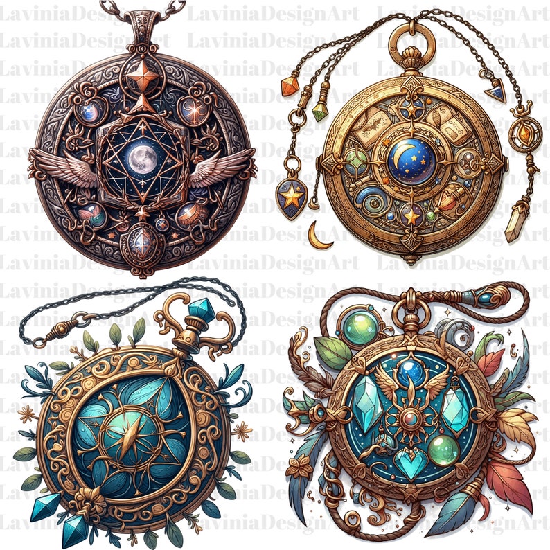 Mythical Talisman Clipart Watercolor | Mythical Clipart | Talisman PNG ...