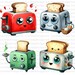 Tost Machine Clipart Watercolor | Tost Clipart | Machine Clipart | Tost ...