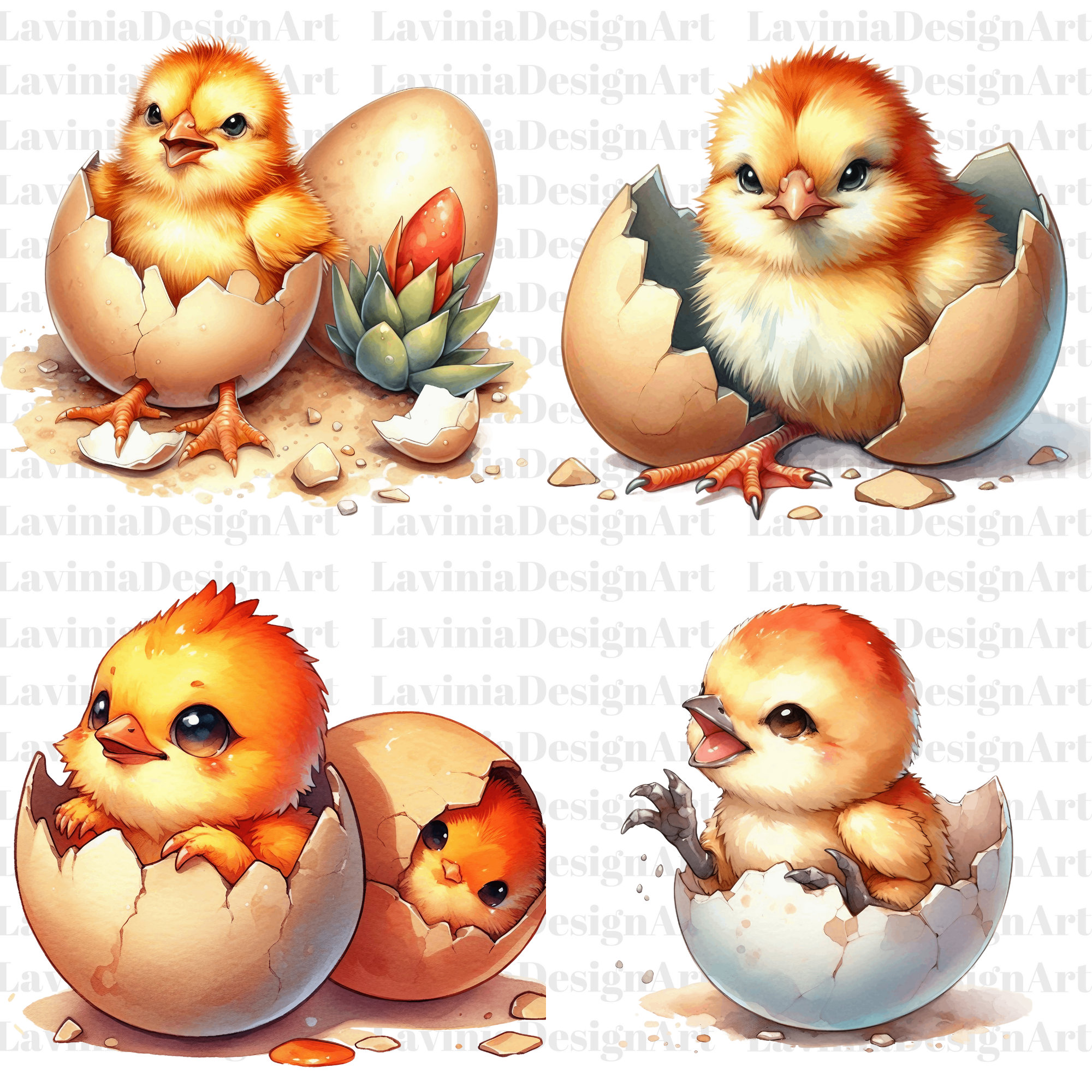 Chick Watercolor Clipart Chick PNG Chicken Clipart Chicken Watercolor ...
