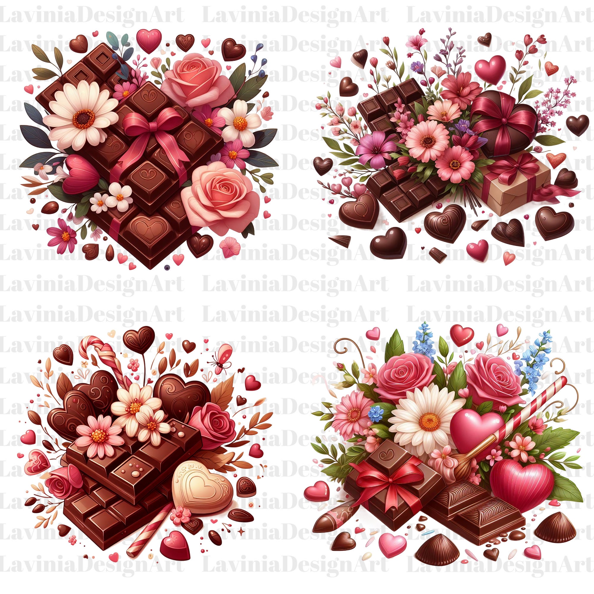 Chocolate Flower Clipart Chocolate Clipart Flower Clipart Floral ...