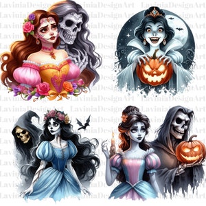 Halloween Princess Clipart Watercolor | Halloween Clipart | Halloween ...