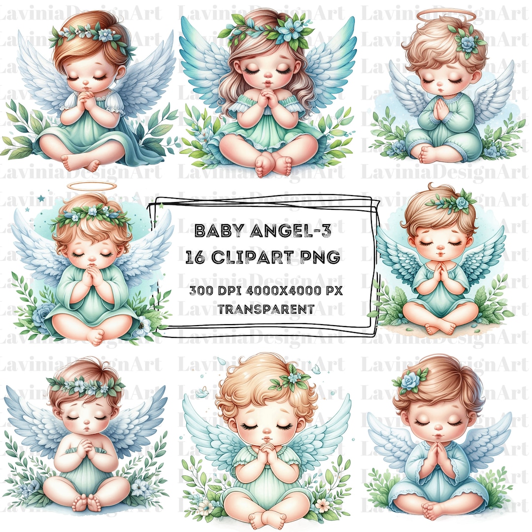 Cute Baby Angel Clipart | Angel | Baby Angles | Baby Shower Decoration ...