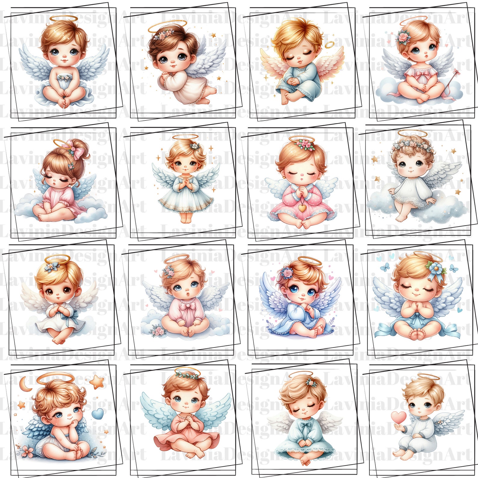 Cute Baby Angel Clipart | Angel | Baby Angles | Baby Shower Decoration ...