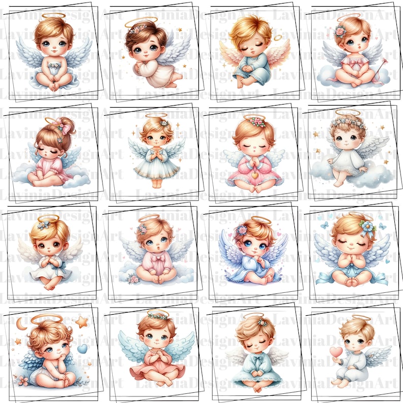 Cute Baby Angel Clipart | Angel | Baby Angles | Baby Shower Decoration ...