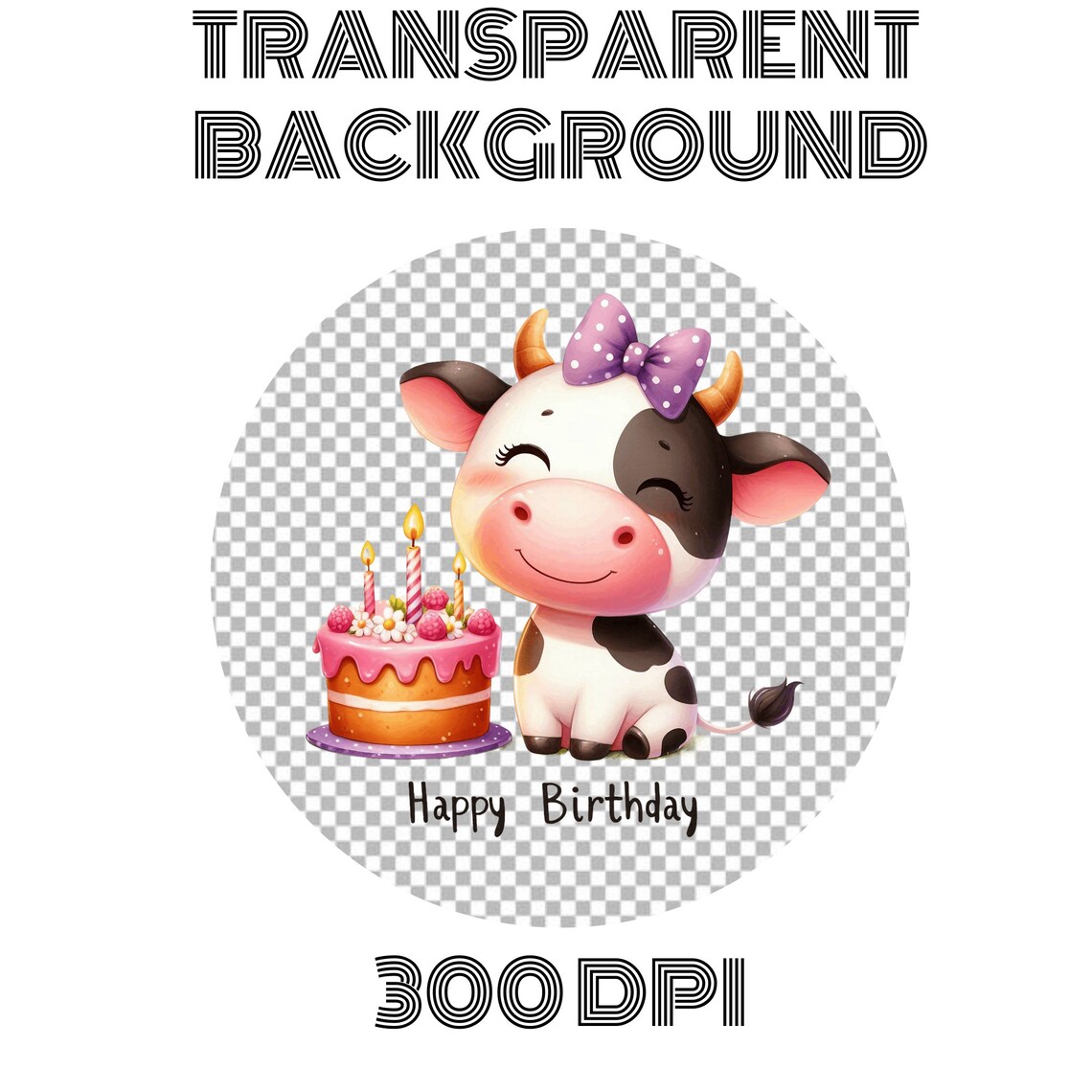 Cow Birthday Clipart Happy Birthday Clipart Cow Decor Birthday Clipart ...