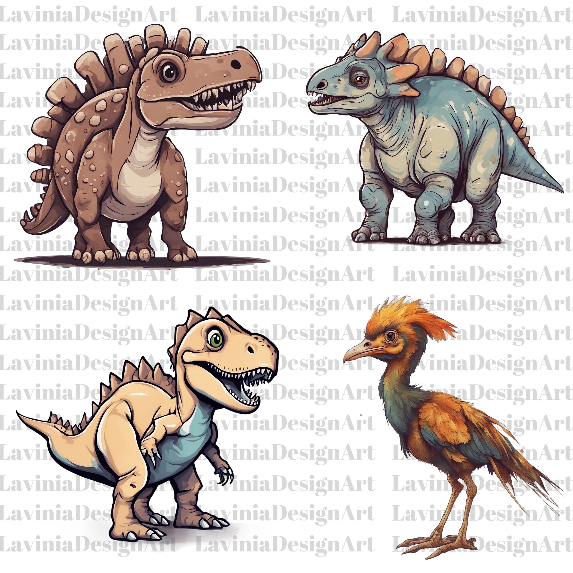 22 Cute Dinosaurs Clipartwatercolor Dinosaurdinosaur Clipartpngdinosaur ...