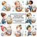 Easter Baby Clipart | Easter Clipart | Baby Clipart | Easter PNG | Baby ...