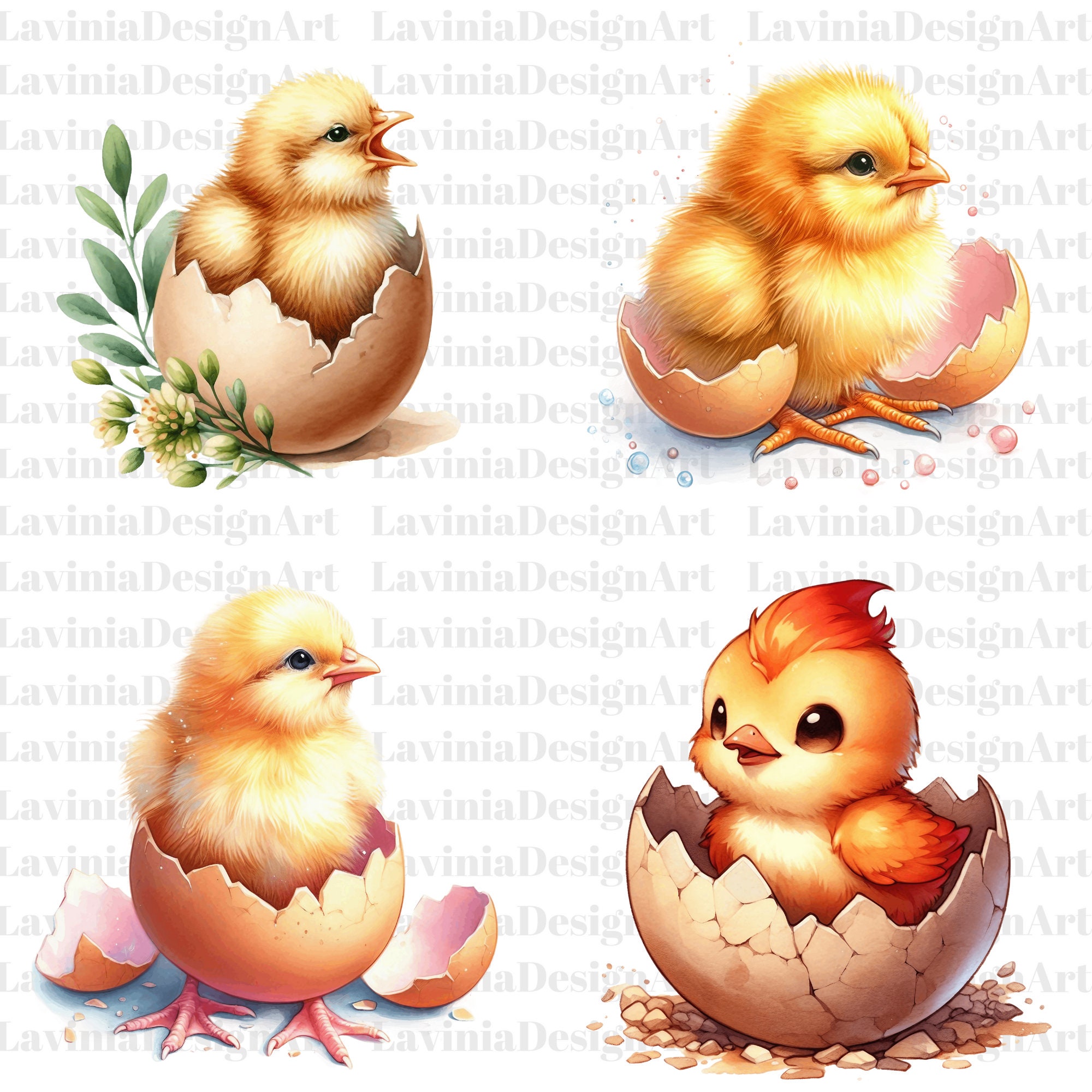Chick Watercolor Clipart Chick PNG Chicken Clipart Chicken Watercolor ...