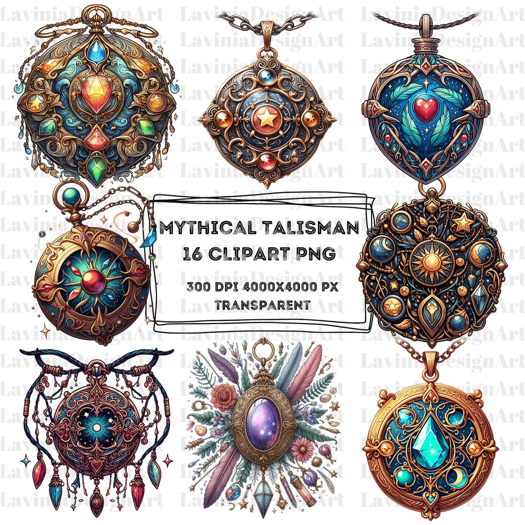 Mythical Talisman Clipart Watercolor | Mythical Clipart | Talisman PNG ...
