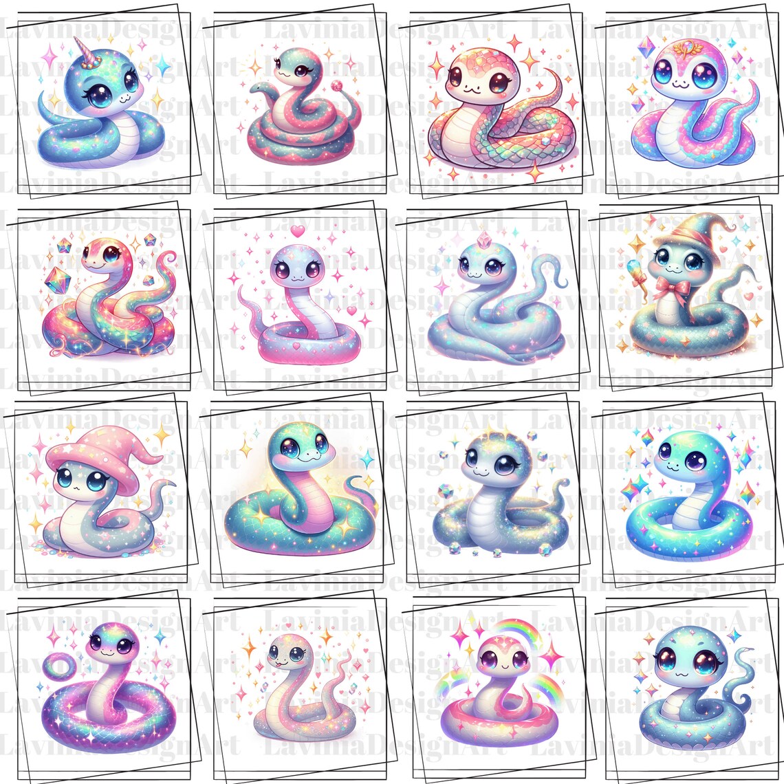 Shimmering Cute Snake Clipart Watercolor Snake Clipart Snake Png Cute ...