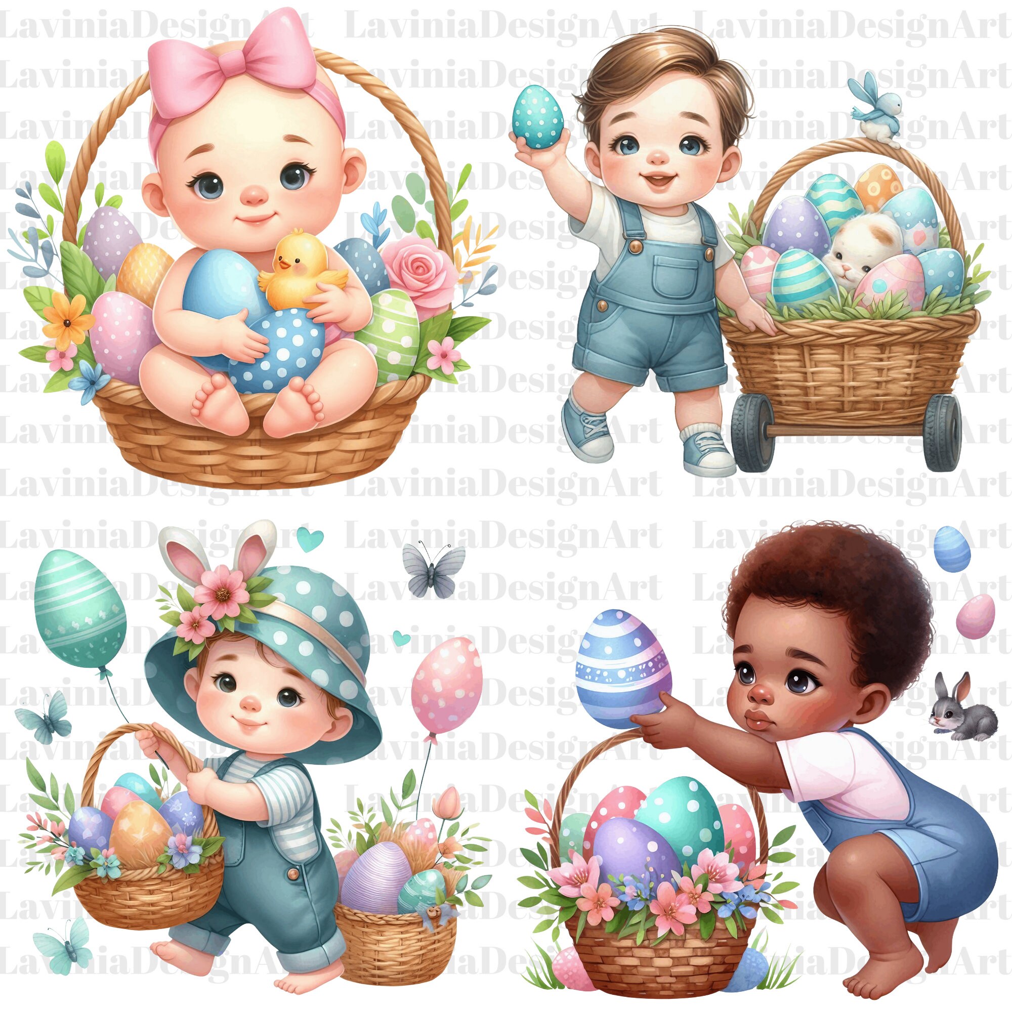 Easter Baby Clipart | Easter Clipart | Baby Clipart | Easter PNG | Baby ...