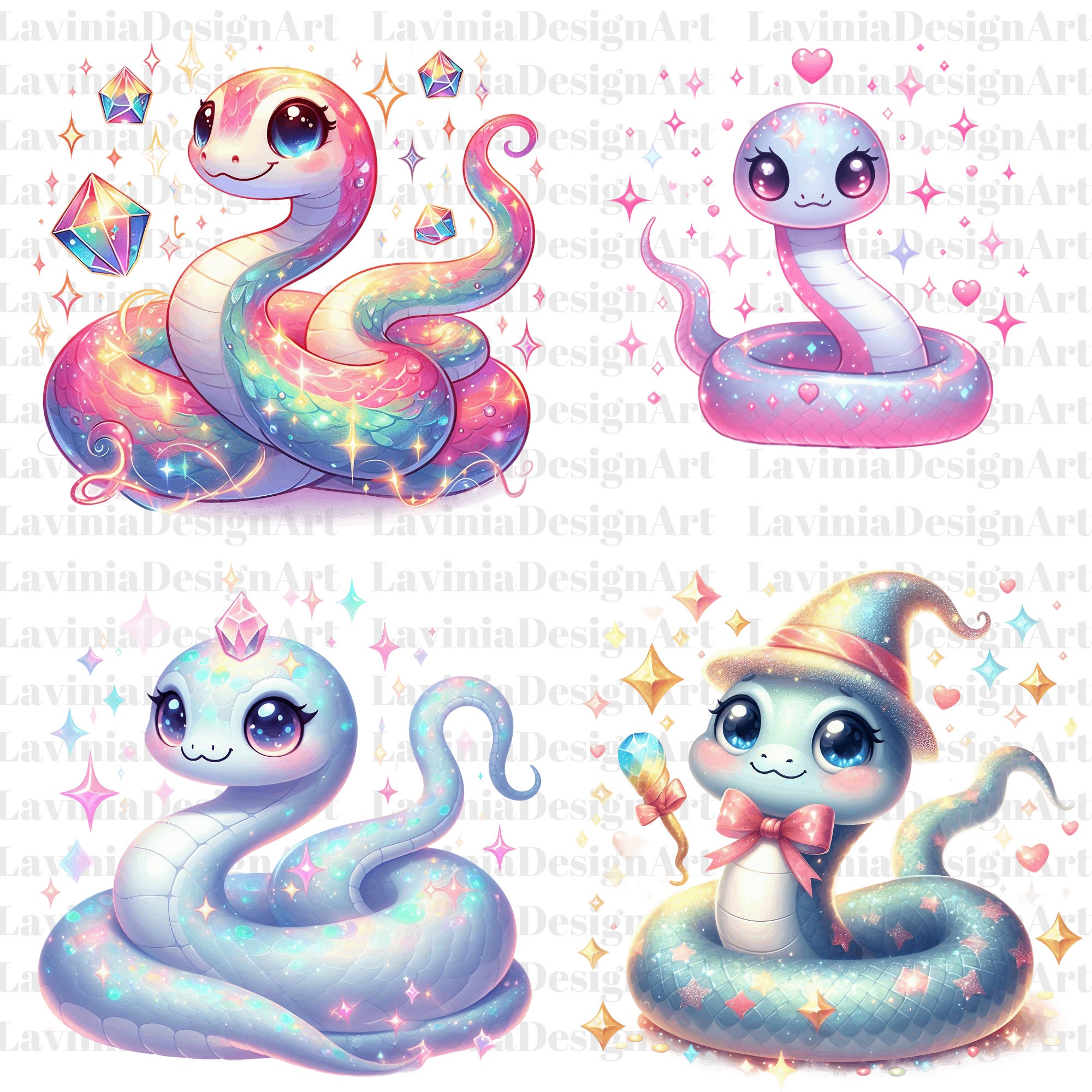 Shimmering Cute Snake Clipart Watercolor Snake Clipart Snake Png Cute ...