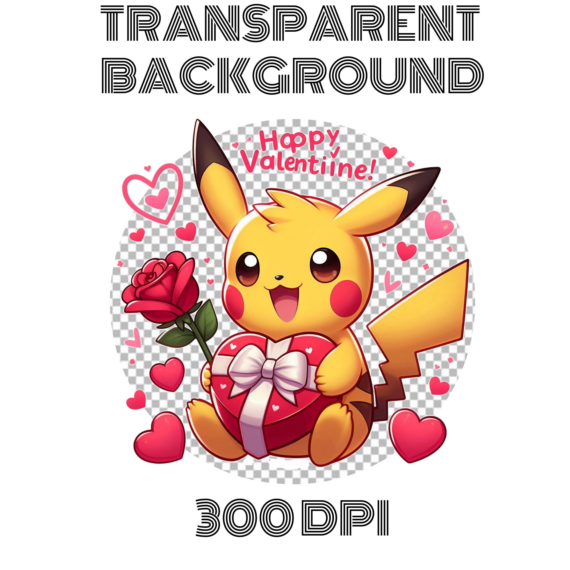 Watercolor Valentine's Day Pokemon V2 Clipart Bundle Pikachu Clipart ...