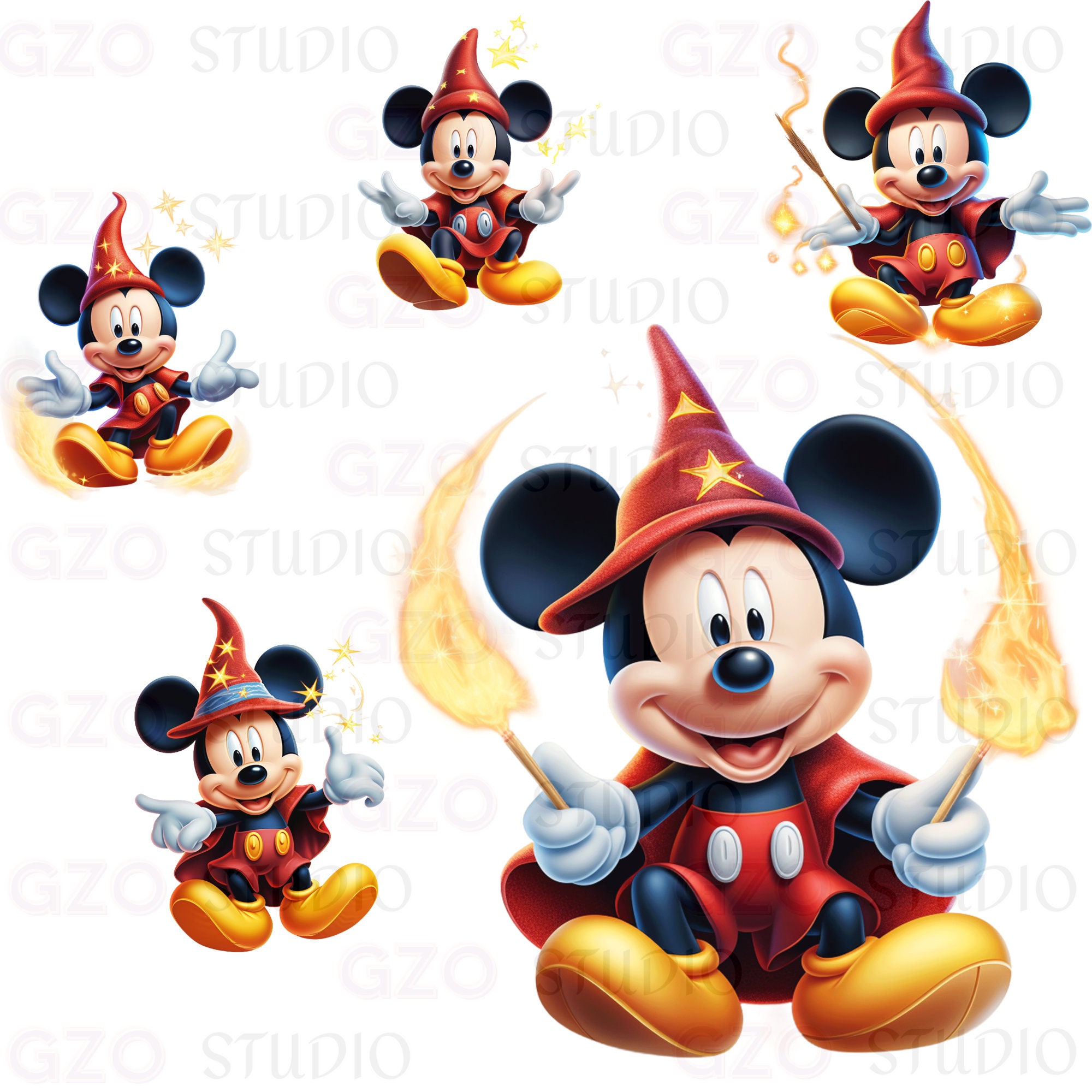 Magician Mickey Mouse Clipart Magician Mickey Mouse Cliparts Bundle ...