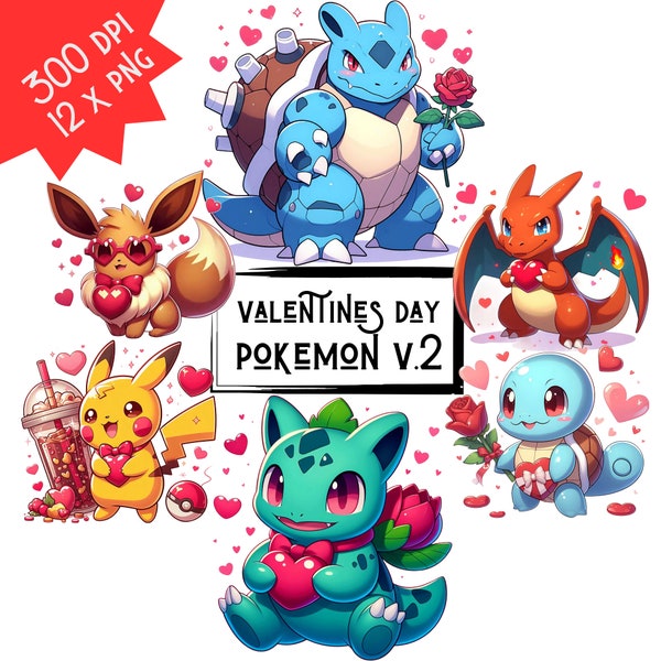 Pikachu Valentine Png - Etsy