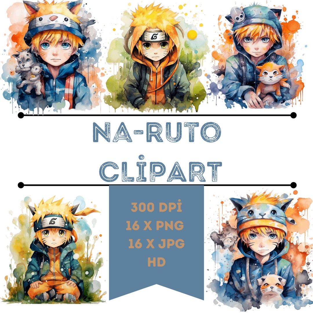Anime Na-ruto Clipart PNG, JPG Files, Printable Art, Digital Prints ...