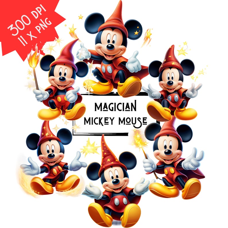 Magician Mickey Mouse Clipart Magician Mickey Mouse Cliparts Bundle ...