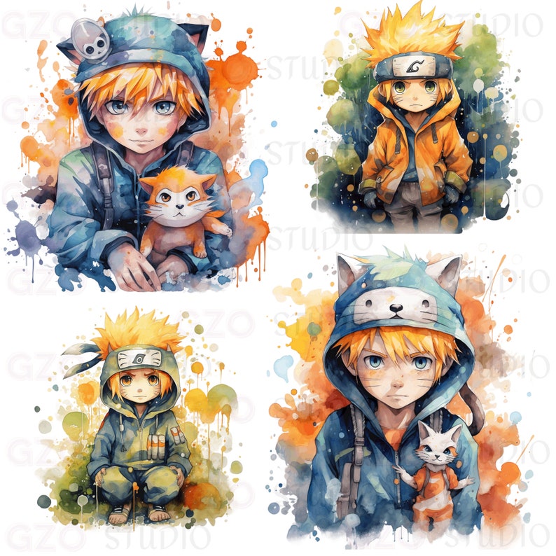 Anime Na-ruto Clipart PNG, JPG Files, Printable Art, Digital Prints ...