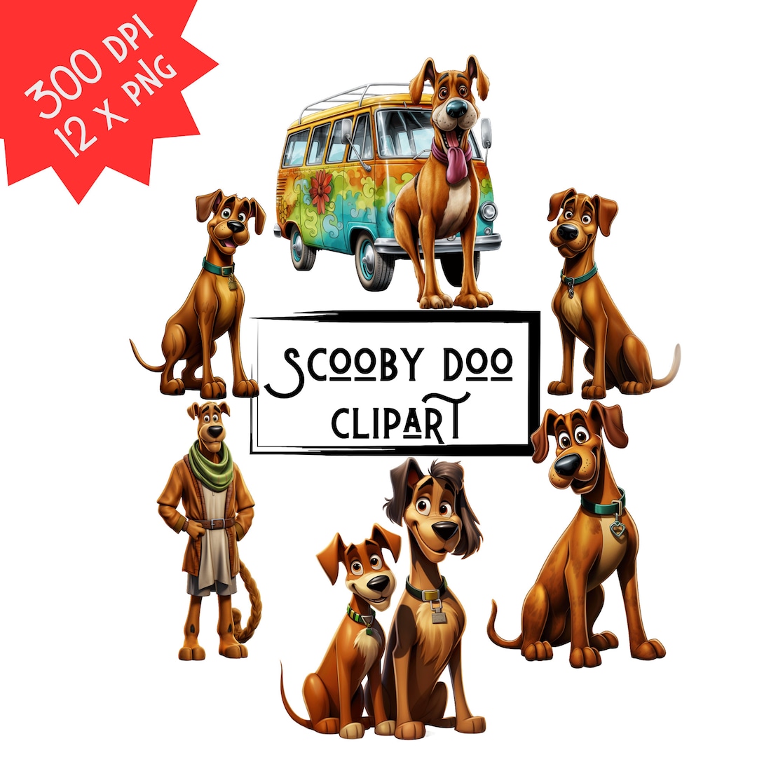 Scooby Doo Clipart Cute Scooby Doo Clipart Bundle Funny Scooby Doo ...