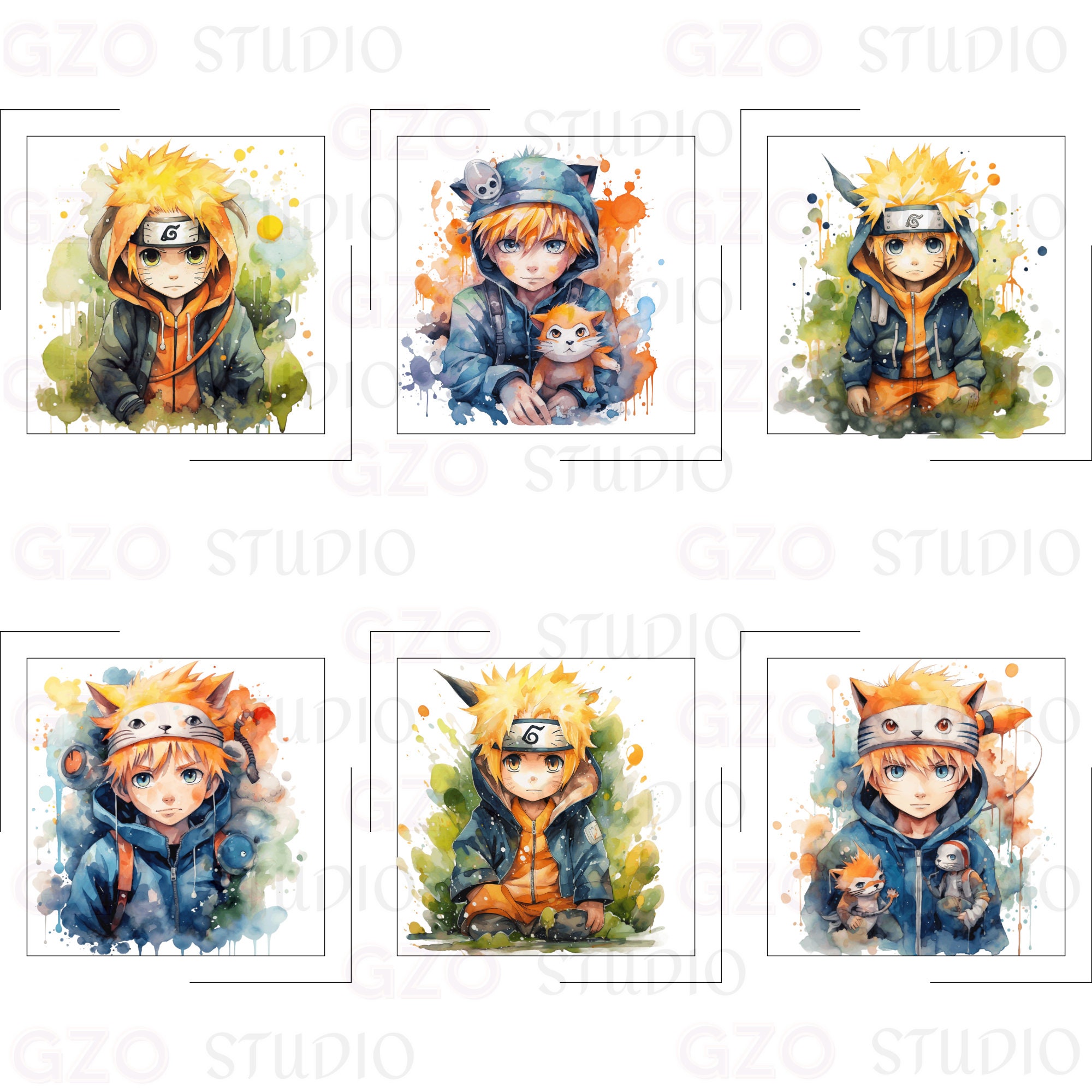 Anime Na-ruto Clipart PNG, JPG Files, Printable Art, Digital Prints ...
