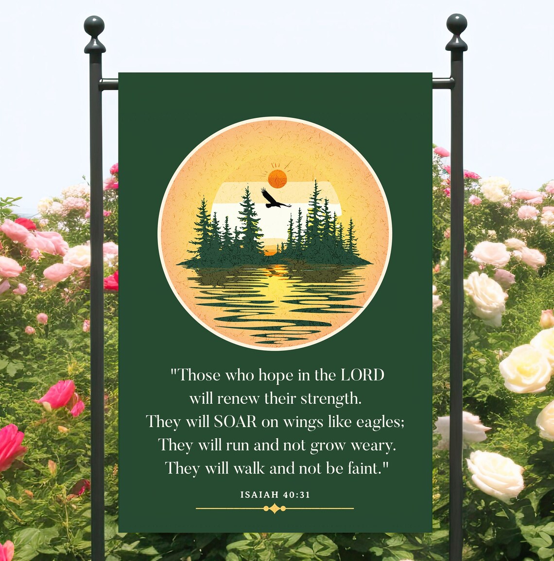 Hope in the Lord Garden & House Banner, Bible Verse Garden Flag ...