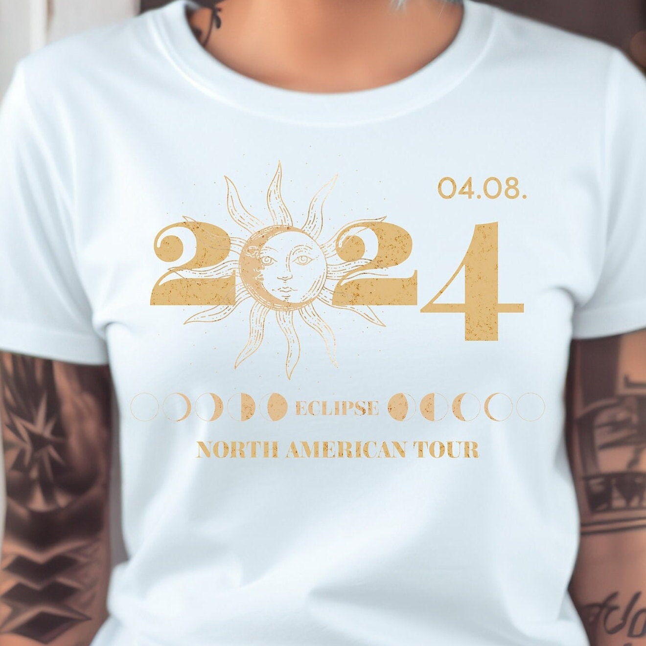 Total Solar Eclipse T-shirt, 2024 Eclipse Shirt, Eclipse North American ...