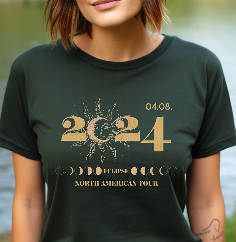 Total Solar Eclipse T-shirt, 2024 Eclipse Shirt, Eclipse North American ...