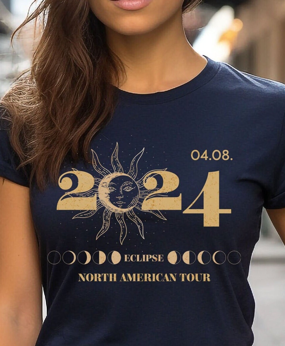 Total Solar Eclipse T-shirt, 2024 Eclipse Shirt, Eclipse North American ...