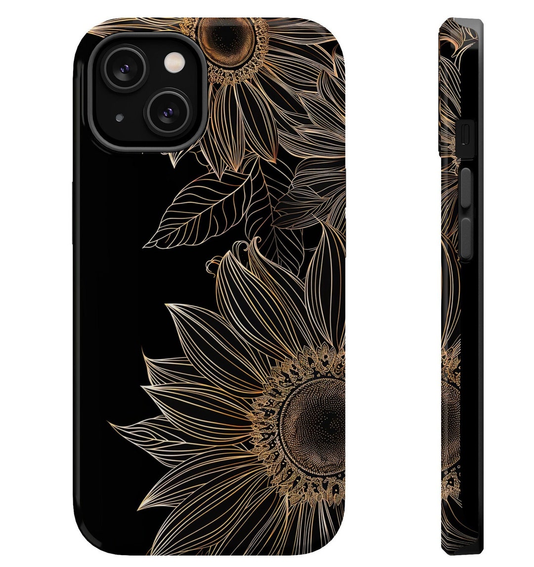 Sunflower iPhone Case: Magnetic Tough Floral Design - Etsy