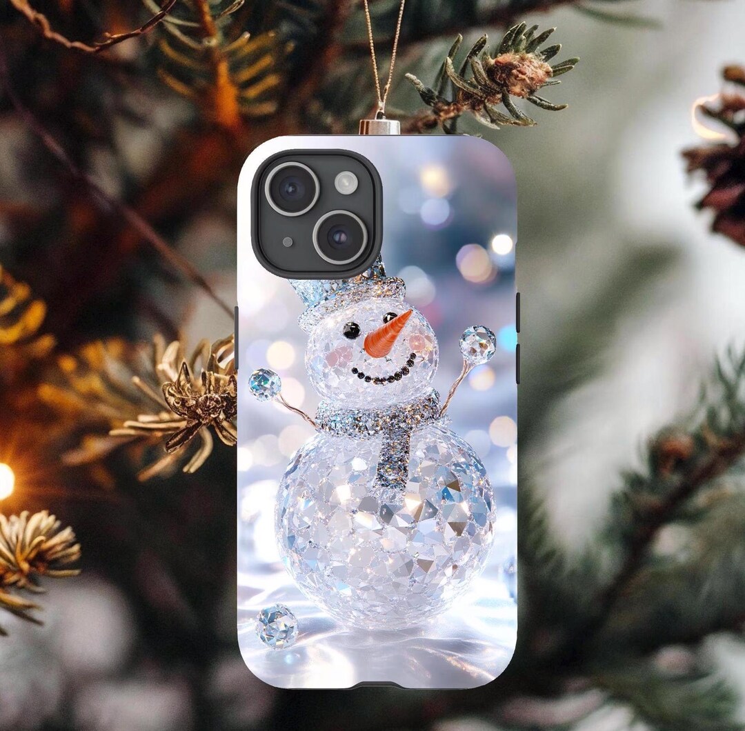 Magnetic Tough Case, Crystal Look Snowman iPhone Case, Christmas Gift ...