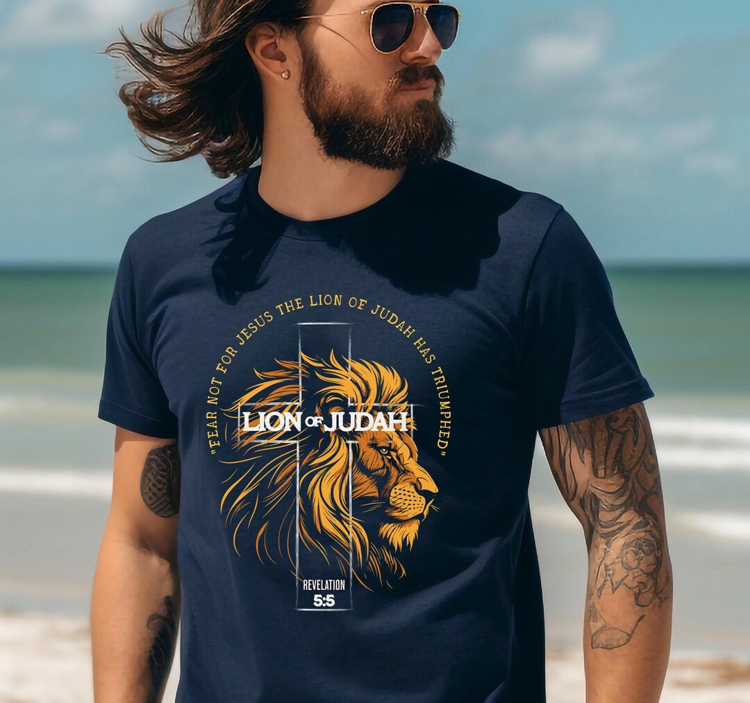 Lion of Judah T-shirt, Jesus Shirt, Bible Verse Gift, Faith Tees ...