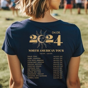 Total Solar Eclipse T-shirt, 2024 Eclipse Shirt, Eclipse North American ...