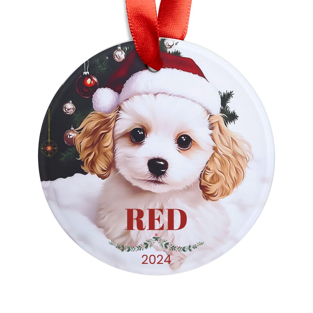 Personalized Cavapoo Puppy Christmas Ornament: Dog Lover Holiday Decor ...