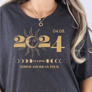 Total Solar Eclipse T-shirt, 2024 Eclipse Shirt, Eclipse North American ...