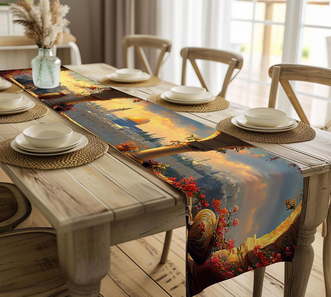Jerusalem Sunrise Table Runner: Lightweight Religious Home Decor - Etsy