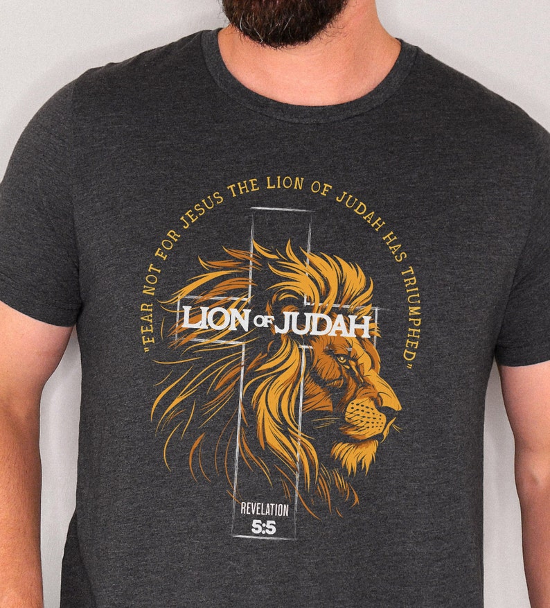 Lion of Judah T-shirt, Jesus Shirt, Bible Verse Gift, Faith Tees ...