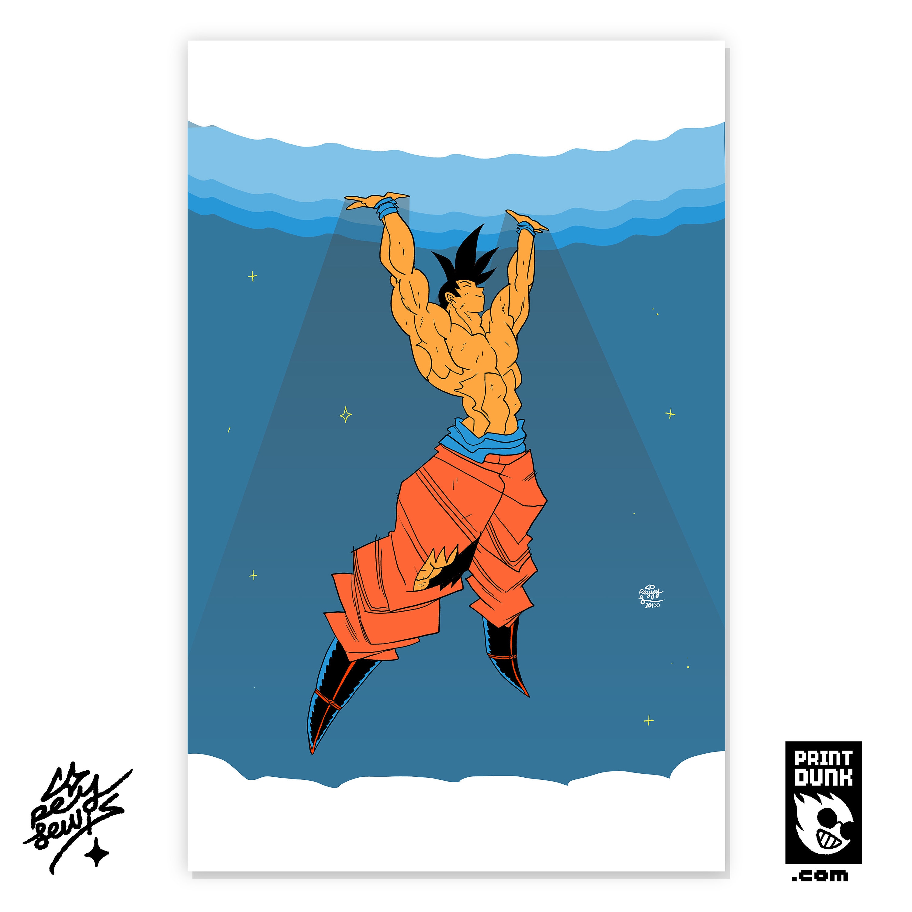 Goku Spirit Bomb - 11 X 17" Art Print - Etsy