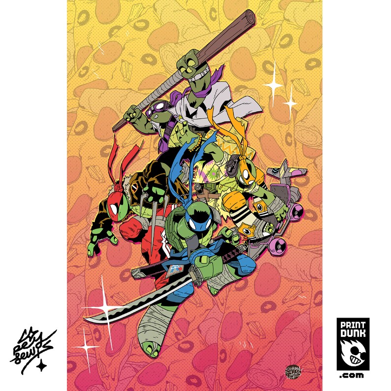 NINJA BROS - 11 X 17" Art Print - Etsy
