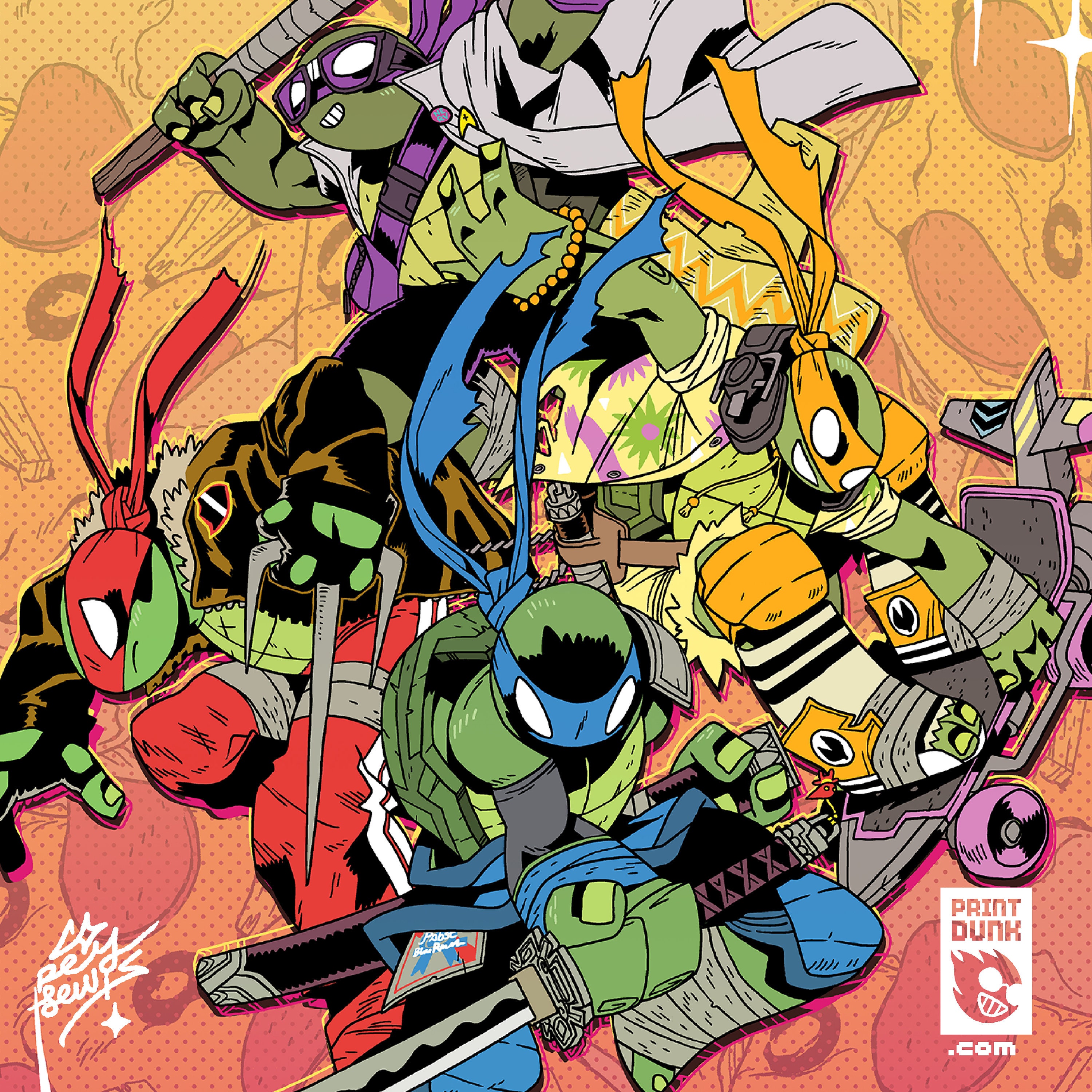 NINJA BROS - 11 X 17" Art Print - Etsy