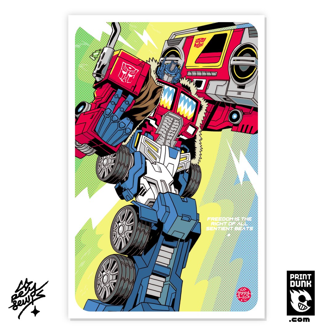 Optimus Rhyme - 11 X 17" Art Print - Etsy